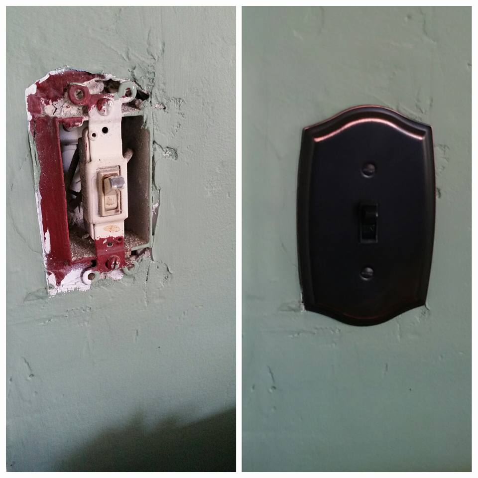 installing the new light switch
